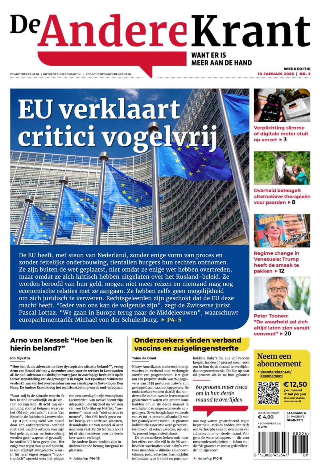 EU verklaart critici vogelvrij - De Andere Krant
